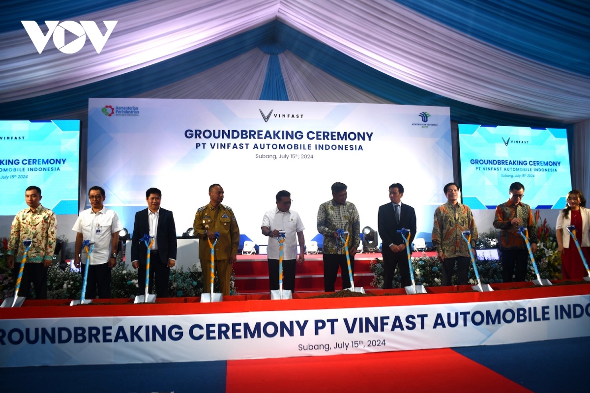 VinFast starts construction of EV assembly plant in Indonesia